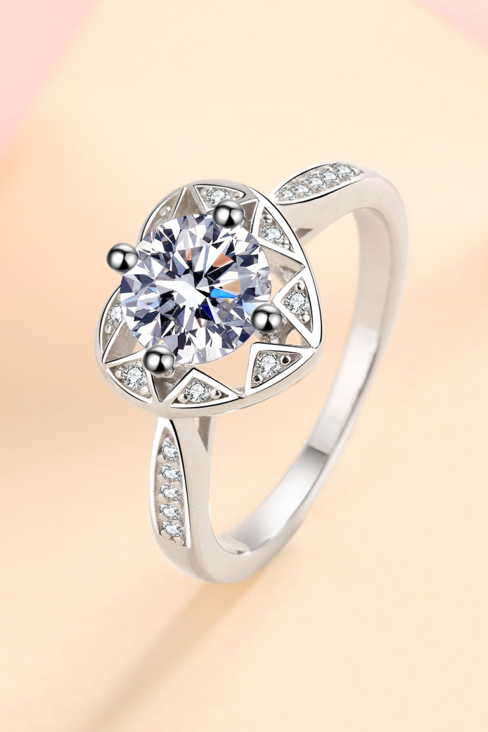 Moissanite Heart Ring | Mikado Diamonds